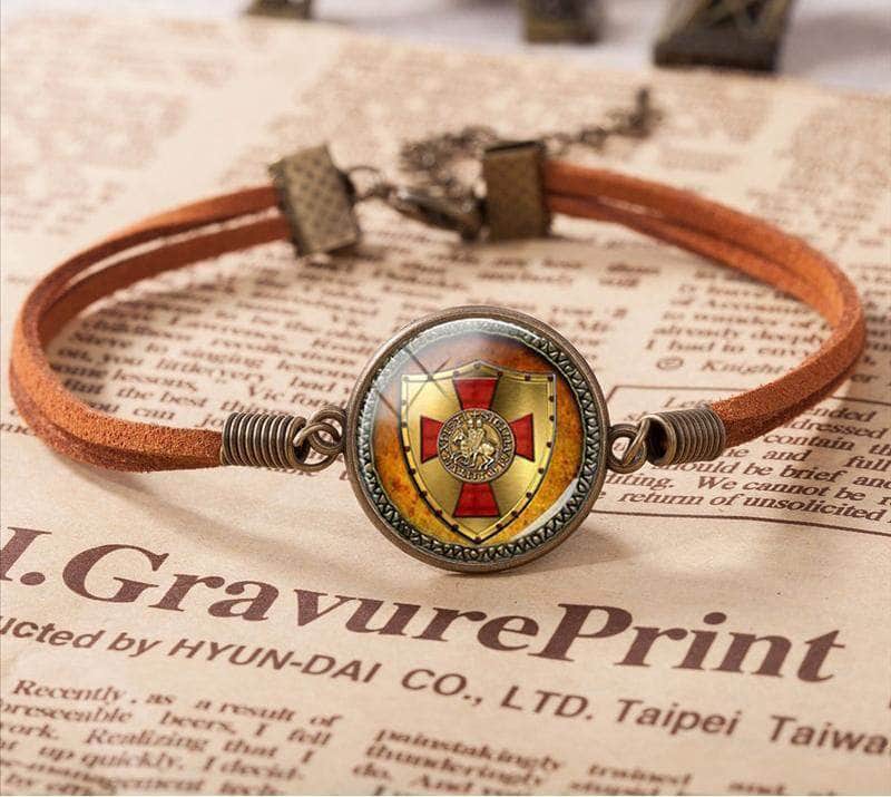 Knights Templar Bracelet Temple Shield | Templar Cross