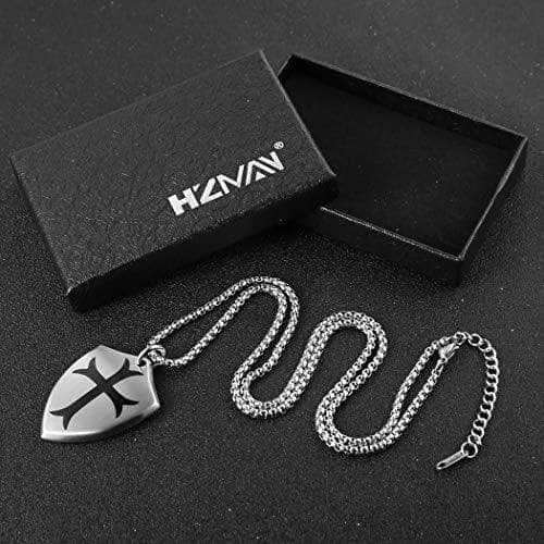 Knights Templar Necklace Templar Symbol Gray | Templar Cross