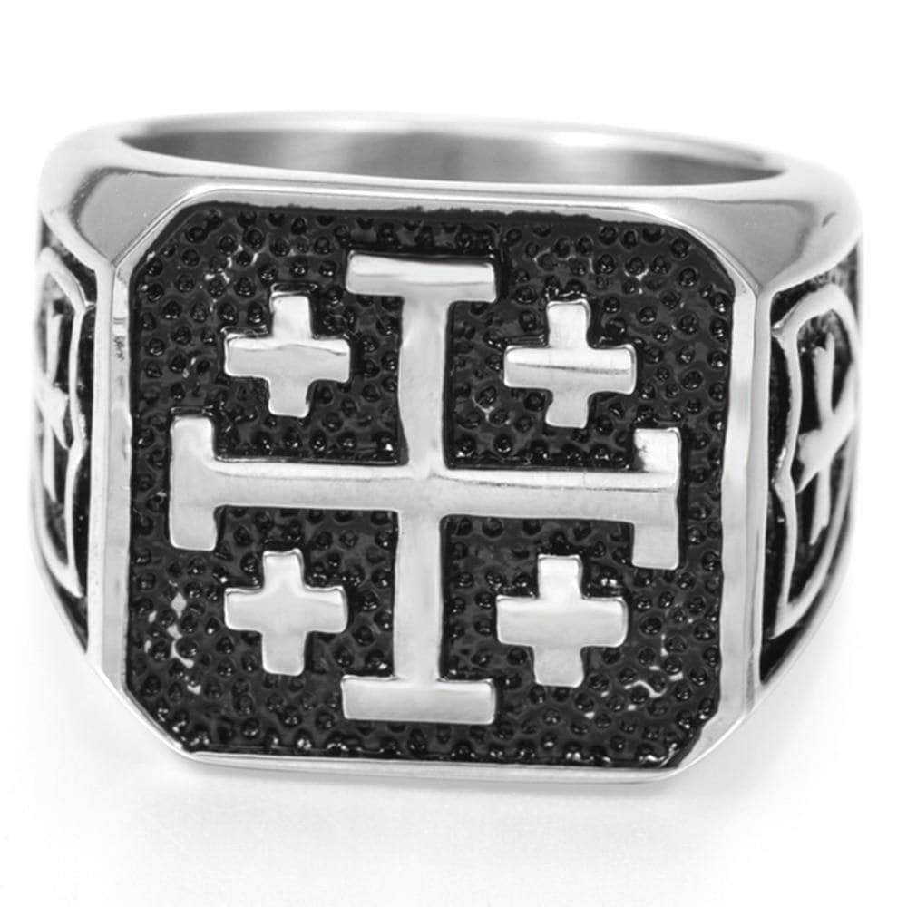Jerusalem Cross Ring | Templar Cross