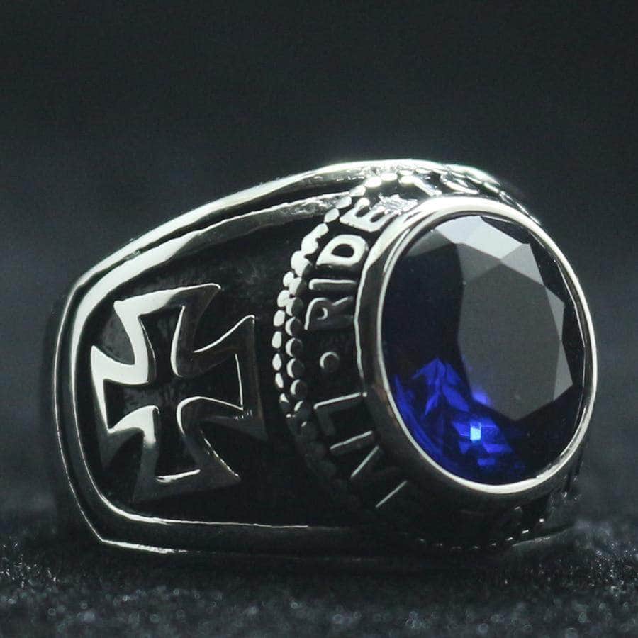 Live To Ride Ring | Templar Cross