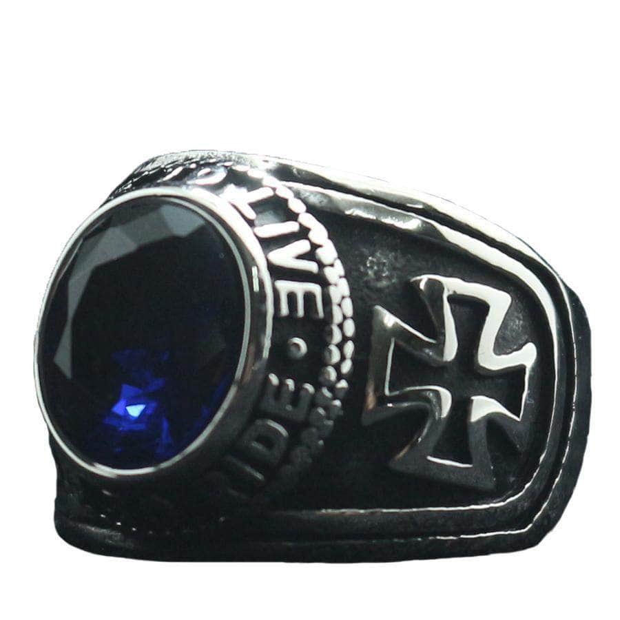 Live To Ride Ring | Templar Cross