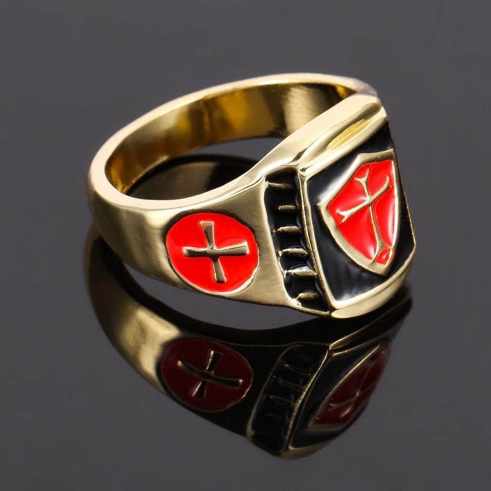 Knights Templar Gold Ring | Templar Cross