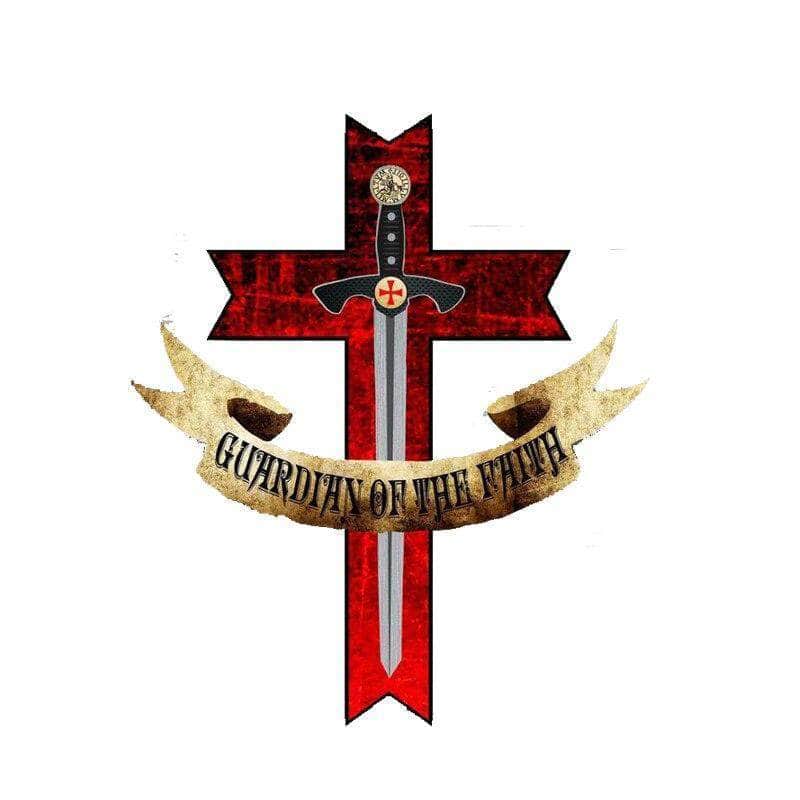 Knights Templar Sticker Guardian of the Faith | Templar Cross